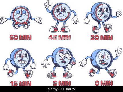 Countdown Timer Icon Set for Minutes Intervals and Time Management ...