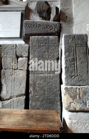 Medieval grave slabs at St Michael's Church, Alnwick, Northumberland ...