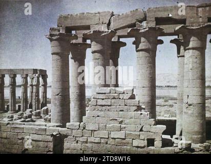 Louqsor, Egypt, Africa Colonnade of the court of Amenophis III, Habitat ...