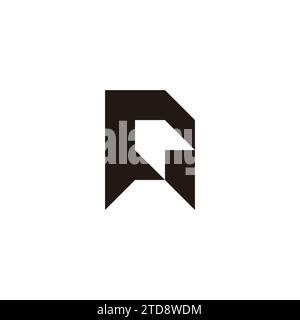 letter r arrow label simple geometric logo vector Stock Vector Image ...