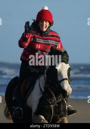 Bernie Brennan from Corballis Farm Horse Trekking on Donabate Beach, Co ...