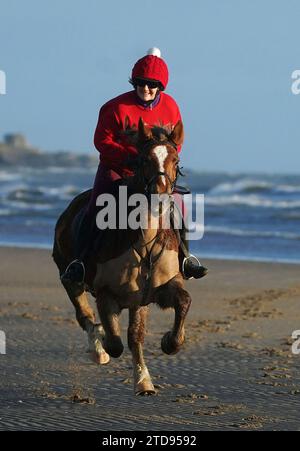 Breda McCrory from Corballis Farm Horse Trekking on Donabate Beach, Co ...
