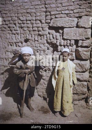 Louqsor, Egypt, Africa two children in a street in the city , 1914 ...
