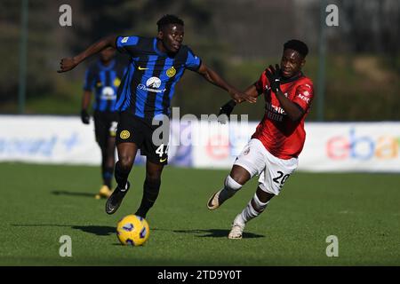 Ebenezer Akinsanmiro of FC Internazionale in action during the Serie A ...