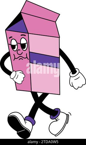 White chocolate love cartoon character with nope expression. Vector ...