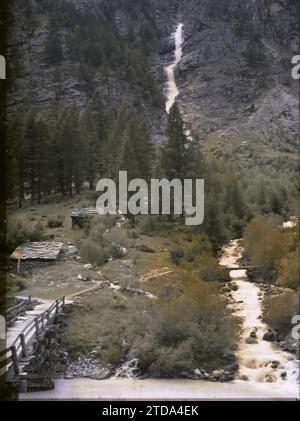 Zermatt, Switzerland A waterfall between Saint-Nicolas and Zermatt ...