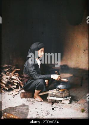 Tonkin, Indochina a young girl from the people wearing the daily ...