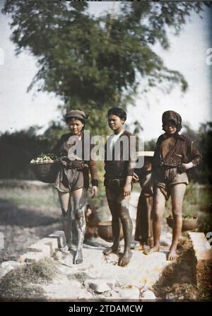 Tonkin, Indochina A young woman from the people wearing daily costume ...
