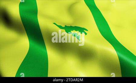 Culebra flag, city of Puerto Rico. 3d illustration Stock Photo - Alamy
