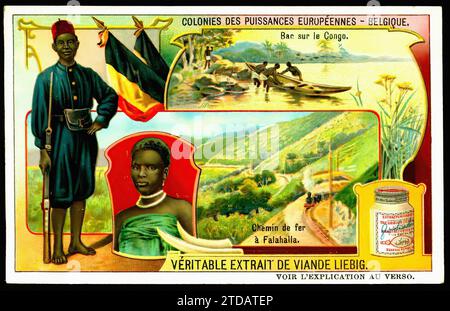 Vintage Liebig Trade Card S989 German Colonies 1910 Stock Photo - Alamy