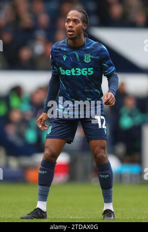 Daniel Johnson #12 of Stoke City celebrates his goal and the opening ...