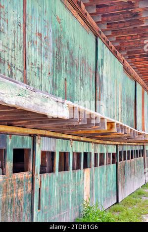 grunge old abandoned lumber yard Stock Photo - Alamy