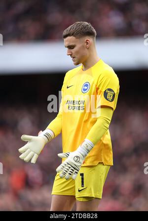 Bart Verbruggen of Brighton during the Premier League match between ...