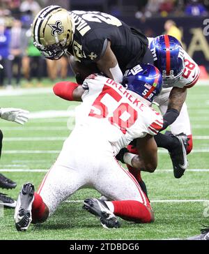 New York Giants cornerback Cor'Dale Flott (28) runs drills during an ...