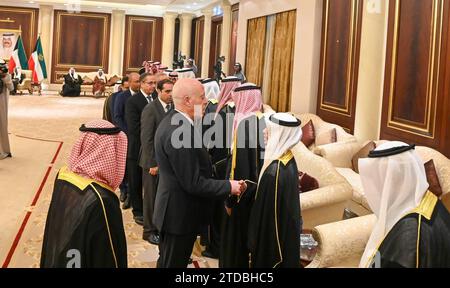 New Emir of Kuwait Sheikh Meshal Al Ahmad Al Sabah applauds during his ...