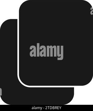 Copy Icon Document File Folder Web Page Paper Business Note Notepad Contract Two Pair Twin Black ...