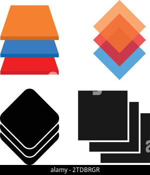 3 Layers icon vector logo set collection for web app ui Stock Vector ...