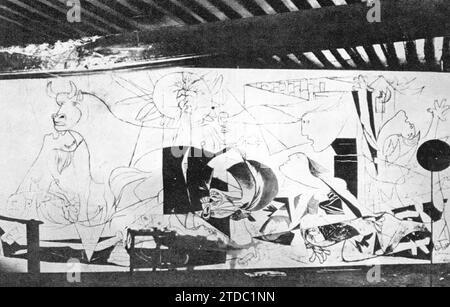 04/30/1937. Creative process of Picasso's Guernica. First picture ...