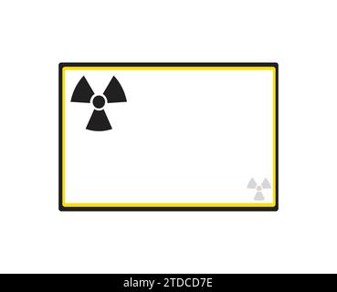 Nuclear fallout radiation warning sign empty no text template. Vector ...
