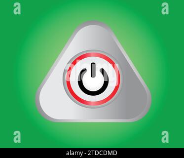 red power button icon - vector illustration Stock Vector Image & Art ...