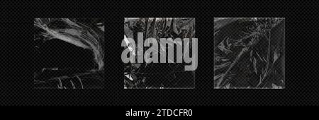 Plastic transparent film for packaging - whole with wrinkles and folds ...