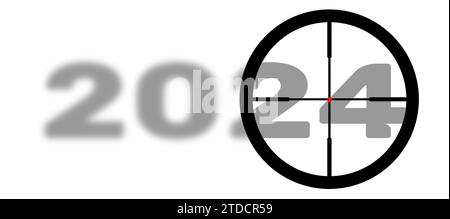Sniper crosshairs with red target dot aiming for 2024 Stock Photo - Alamy
