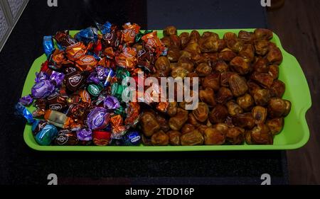 Box of Eat Me dates Stock Photo - Alamy