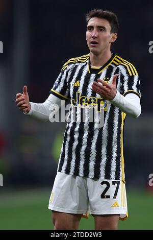 Andrea Cambiaso of Juventus Fc gestures during the Serie A football ...