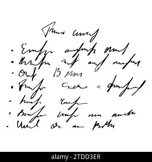 Handwritten Unreadable ink stroke, doodle illegible fictional language ...