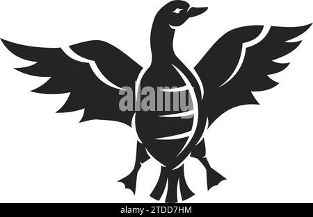 Goose logo template Isolated. Brand Identity. Icon Abstract Vector ...