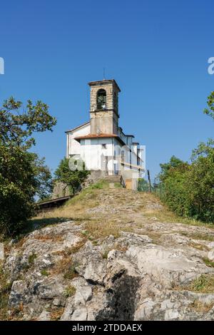 Hilltop church, Santuario della Madonna della Ceriola, Monte Isola Lake ...
