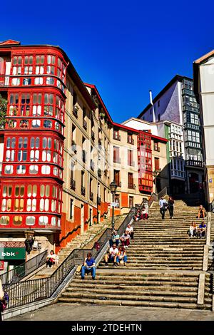 Old building facade. Bilbao, Spain Stock Photo - Alamy