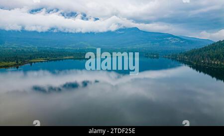 Aerial image of Jasper National Park area, Alberta, Canada Stock Photo ...