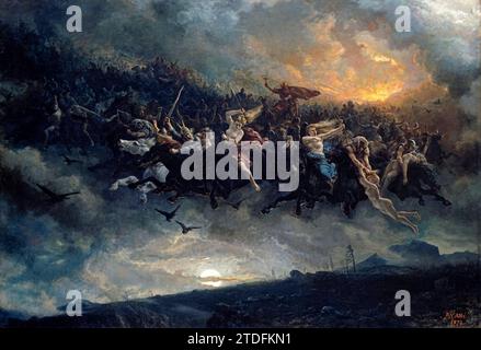 Illustration of Johan Sebastian Welhaven, a Norwegian author, poet ...