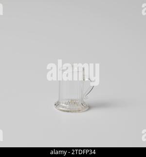 Cup with ear, the body cylindrical with vertical ridges, anonymous, c ...