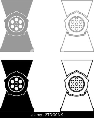 Meat grinder line and solid icon. Manual mincer symbol, outline style ...