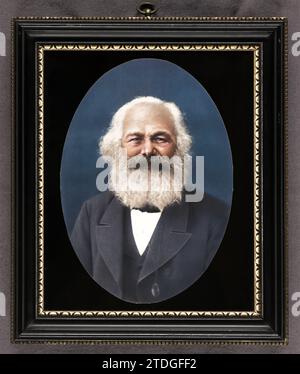 Portrait of Karl Marx. Date: 28 April 1882. By E. Dutertre Stock Photo ...