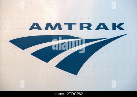 Amtrak Superliner Railroad Passenger Car Sign On Vehicle 39028 ...