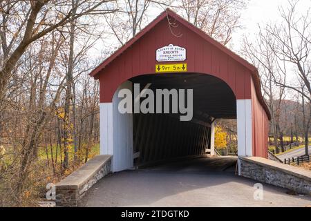 Knechts Covered Bridge seen from Bucks County Pennsylvania Stock Photo ...