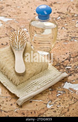 group of objects on cork wood Stock Photo - Alamy