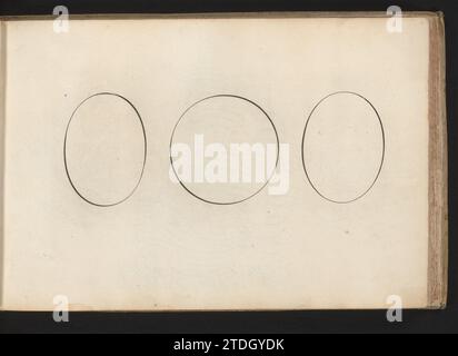 Three round shapes, closed, 1605 drawing From left to right a standing ...