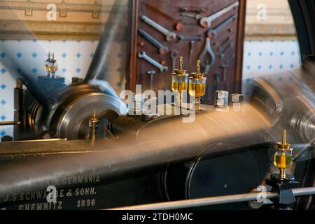 Chemnitz Saxon Industrial Museum, horizontal single-cylinder back ...