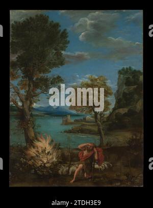 Landscape with Moses and the Burning Bush by Domenichino (Domenico ...