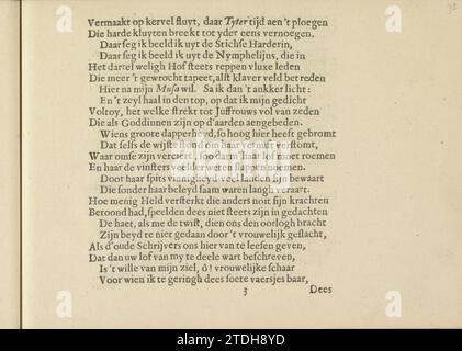 Dutch poem on the nymphs of the Amstel, page 9, 1640 Dutch poem on the ...
