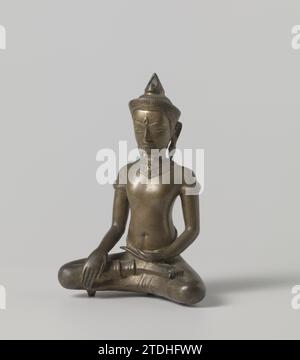 Sitting Buddha. Sitting Buddha with crossed legs; Right hand rests on ...