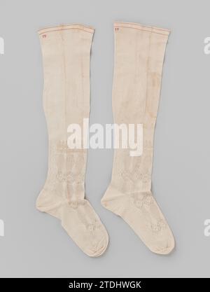 Study of white cotton knitted in horizontal ridges with narrow border ...