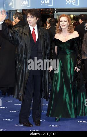 02/02/2002. Madrid 3-2-02.-Goya Awards gala, Pilar Barden and Juan ...