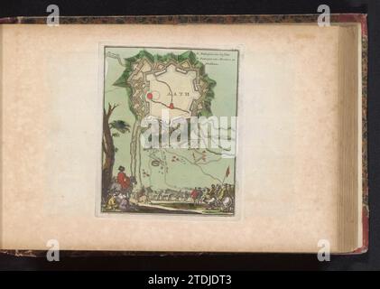 Map of the Siege of ATH, 1706, 1706 print Map of ATH, besieged and ...