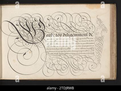 Writing example: Garde Toy (...), Simon Frisius, After Jan van de Velde ...