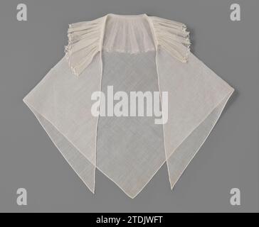 Fichu made of cotton cheese cloth, triangular, tagged with floral ...